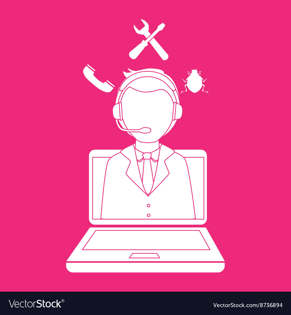 Technical support design Royalty Free Vector Image