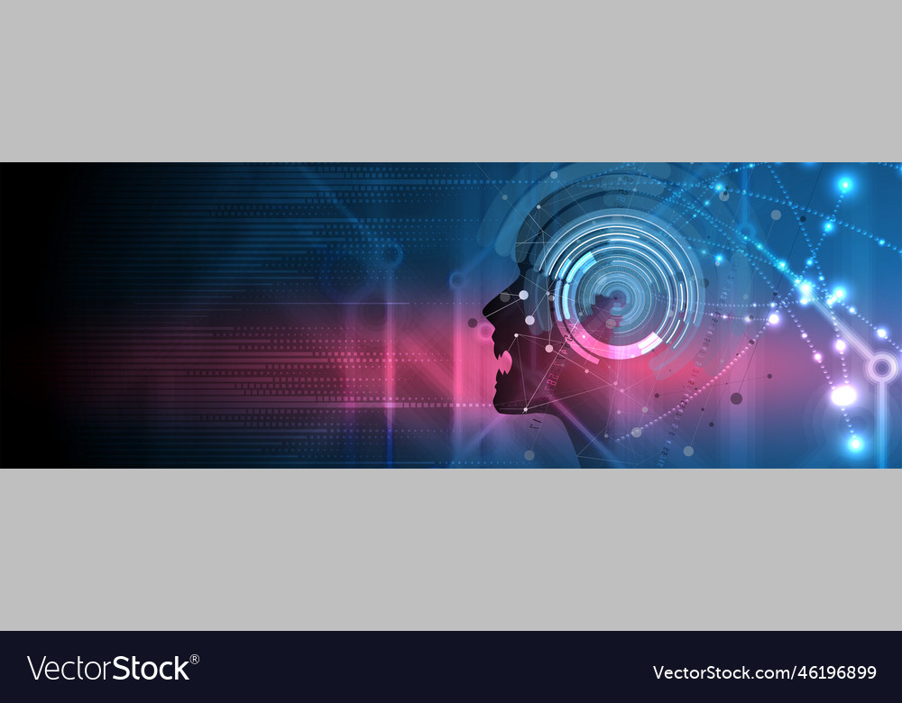 Artificial intelligence like vampire technology Vector Image