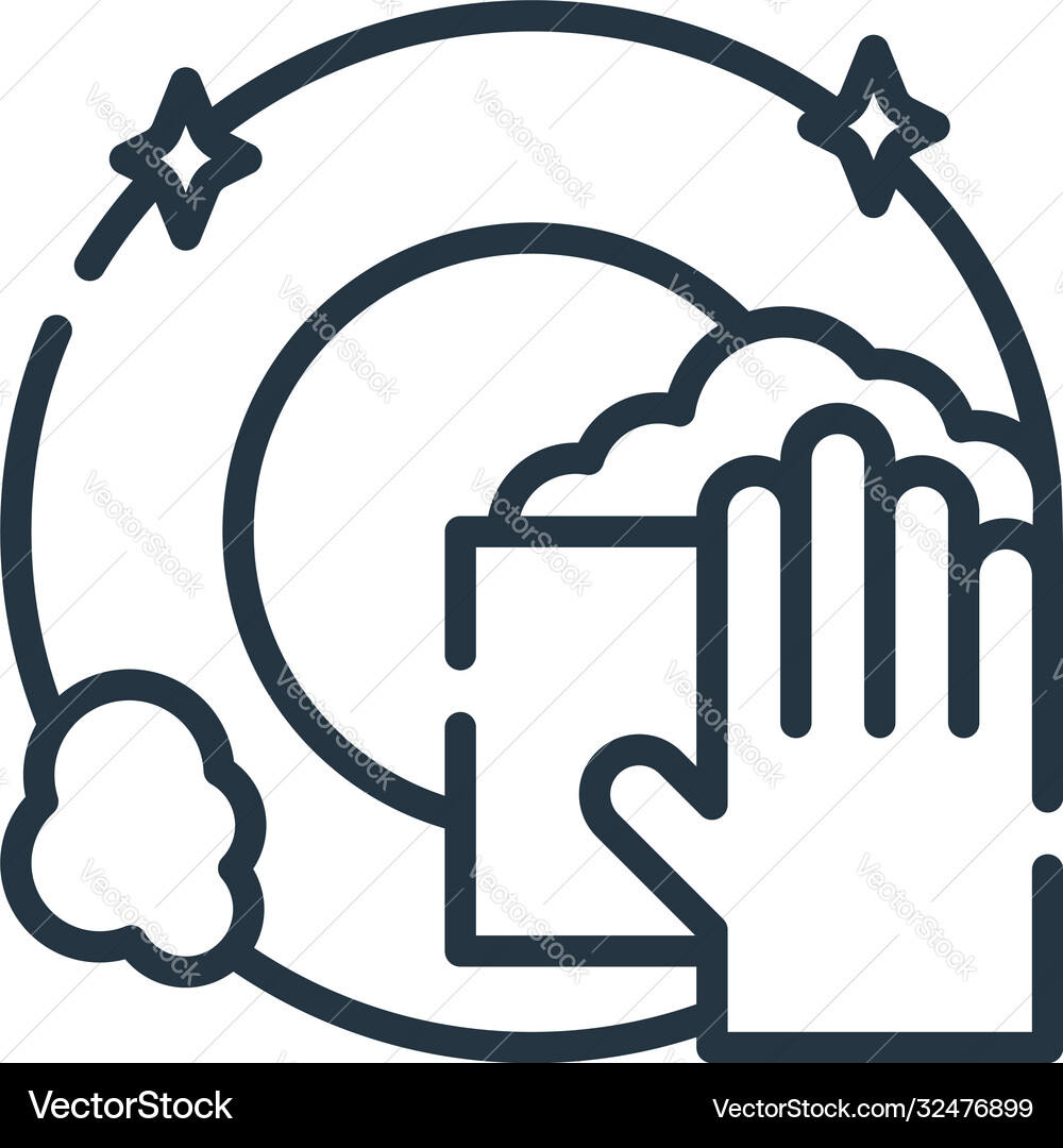Clean Dishes Icon - White Background Royalty Free Vector