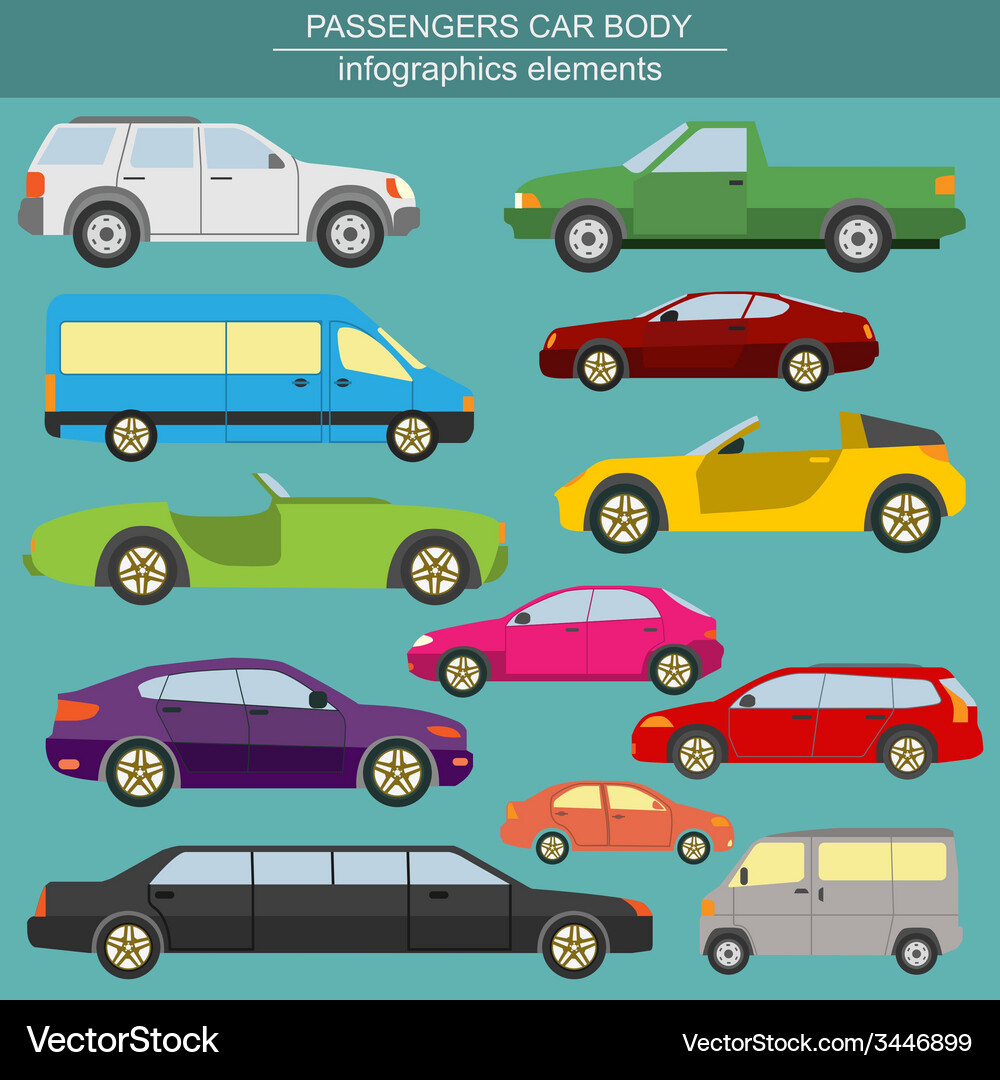 Passenger car transportation infographics Vector Image