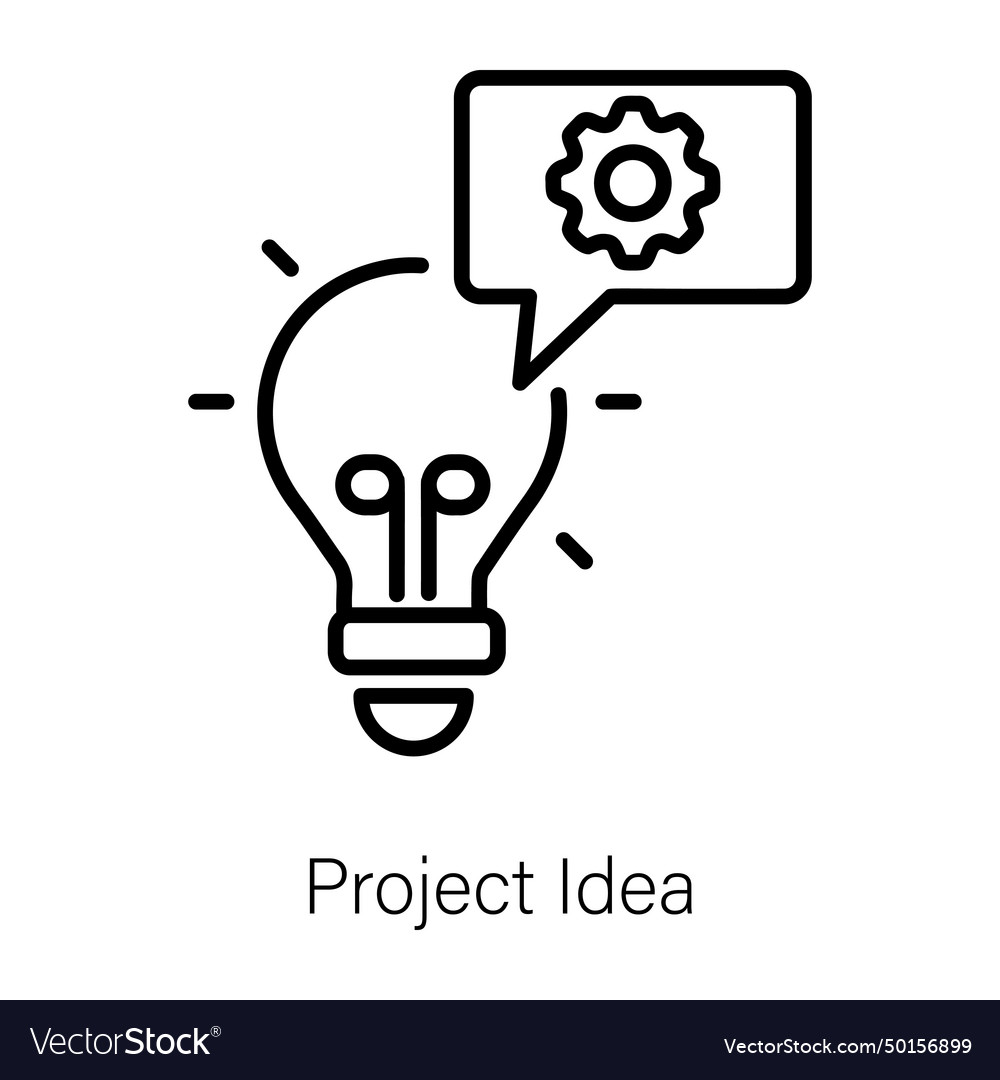 Project idea Royalty Free Vector Image - VectorStock