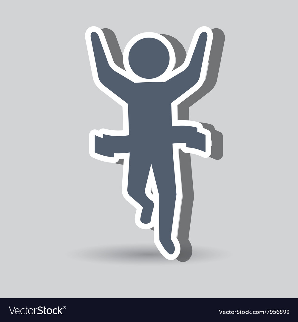 Runner avatar design Royalty Free Vector Image