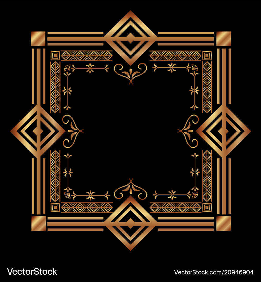 Art deco background geometric adornment abstract Vector Image