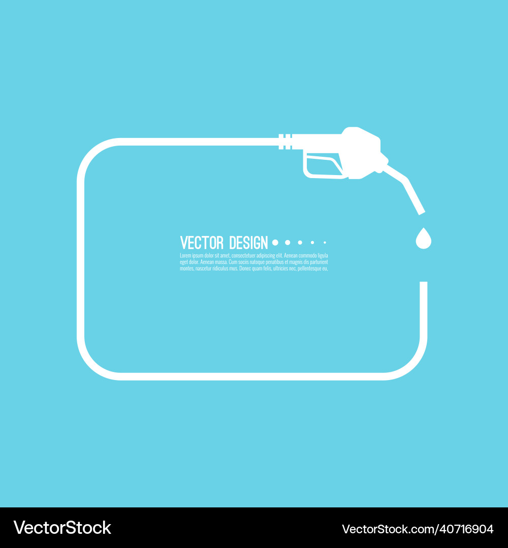 Gasoline pump nozzle sign Royalty Free Vector Image
