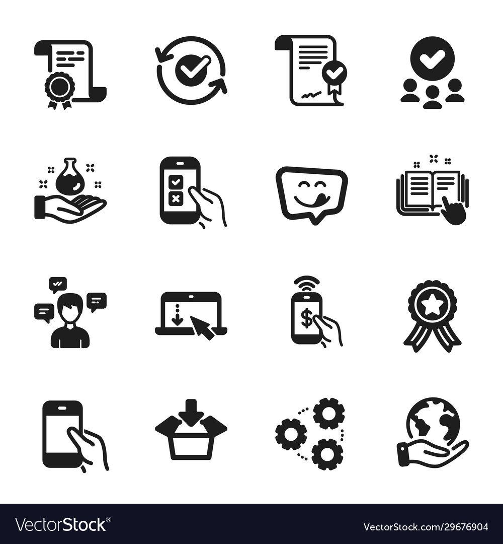 Set technology icons such as conversation Vector Image Set technology icons such as conversation Vector Image