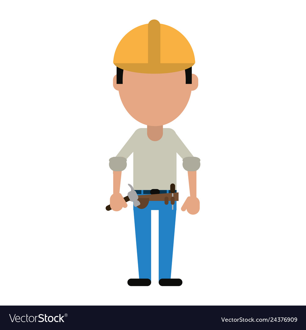 Construction worker avatar Royalty Free Vector Image