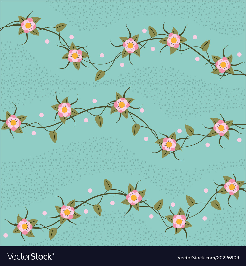 Cute flowers pattern background Royalty Free Vector Image