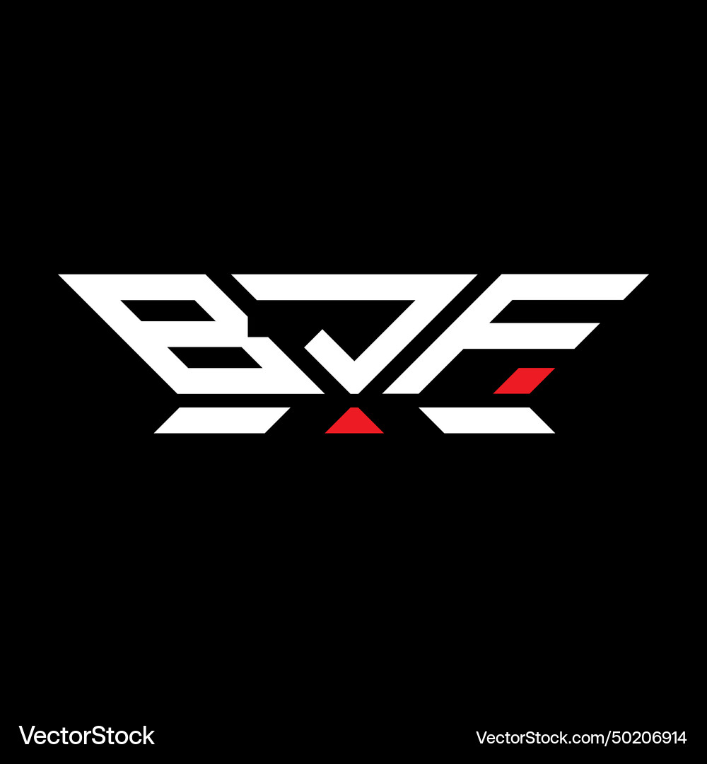 Bjf letter logo design simple and modern Vector Image