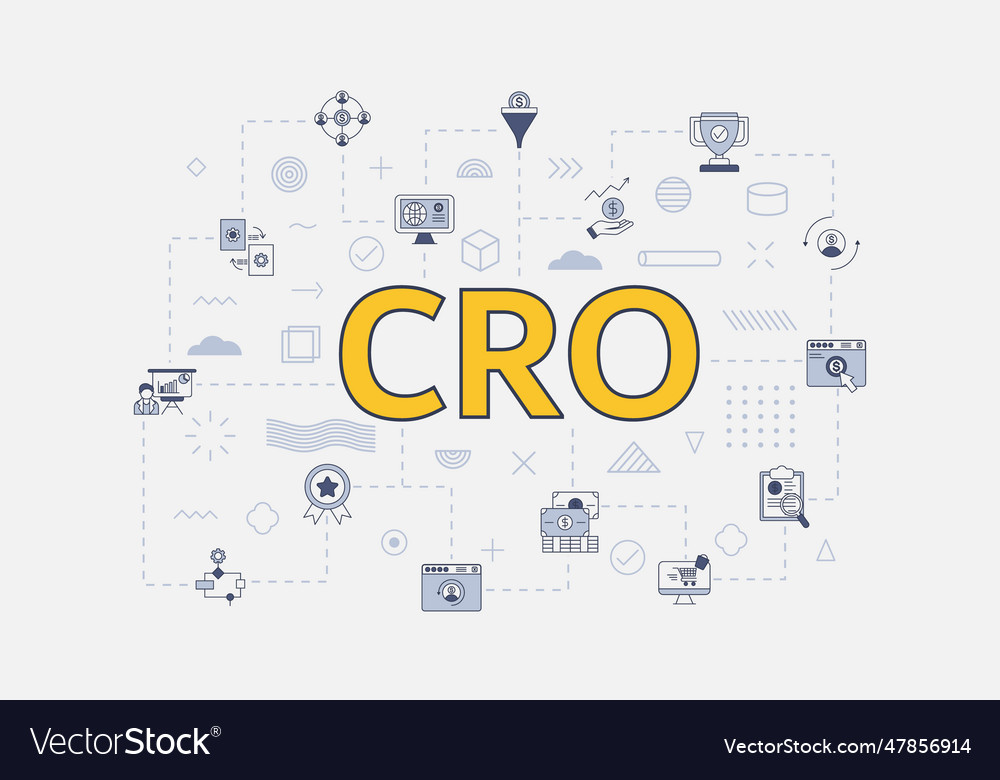 Cro conversion rate optimization concept Vector Image Cro conversion rate optimization concept Vector Image