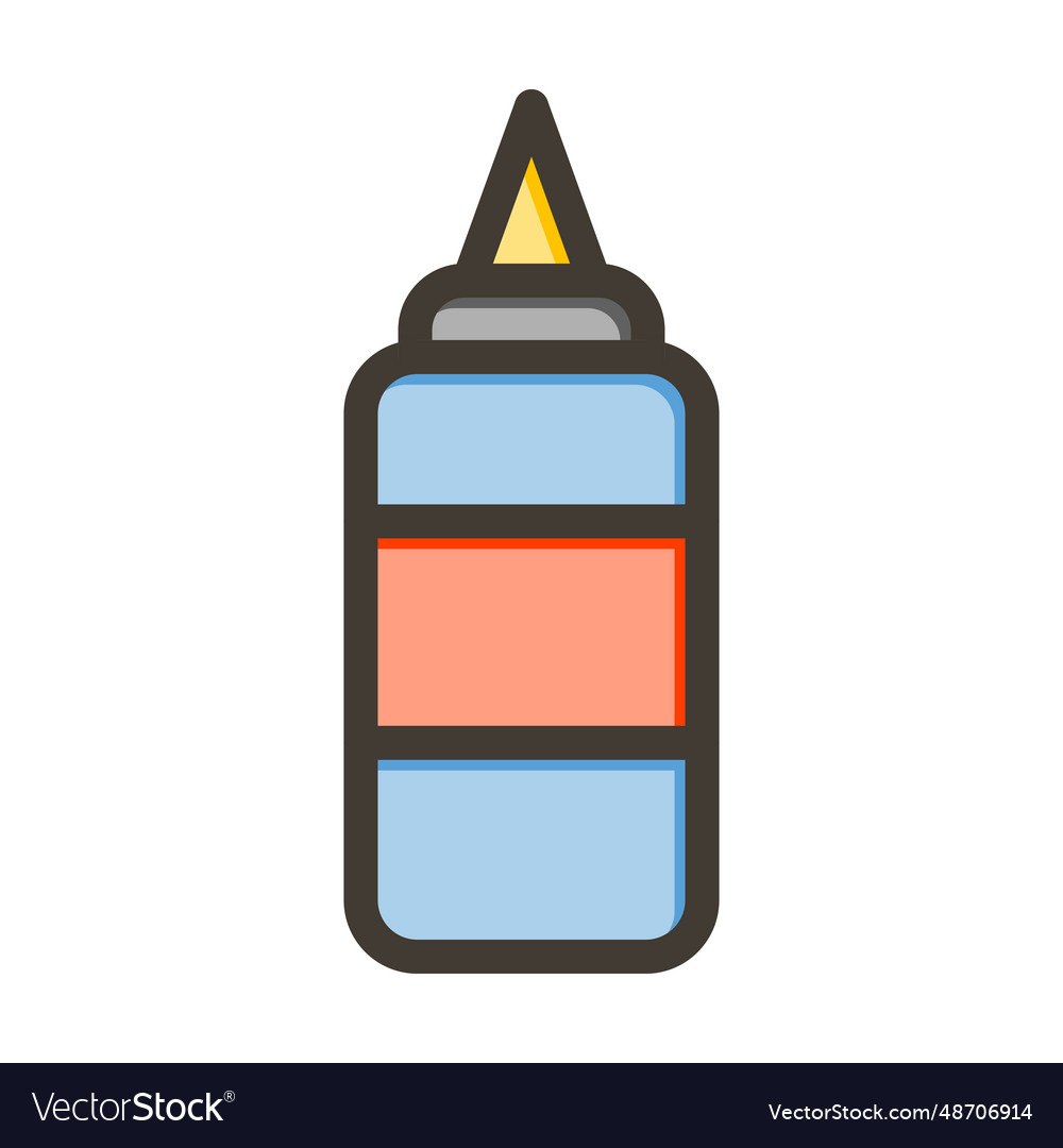 Glue thick line filled colors icon for personal Vector Image