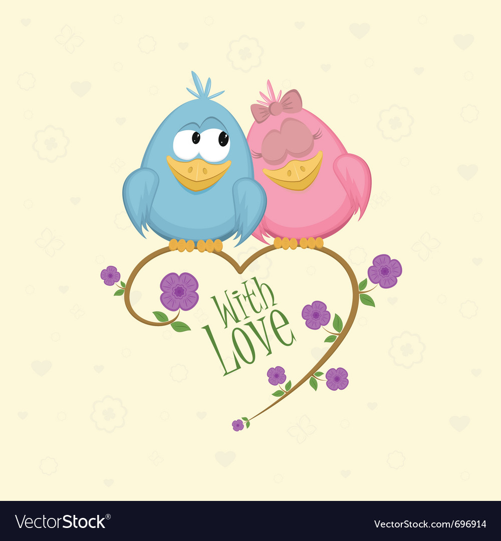 Love birds Royalty Free Vector Image - VectorStock Love birds Royalty Free Vector Image - VectorStock