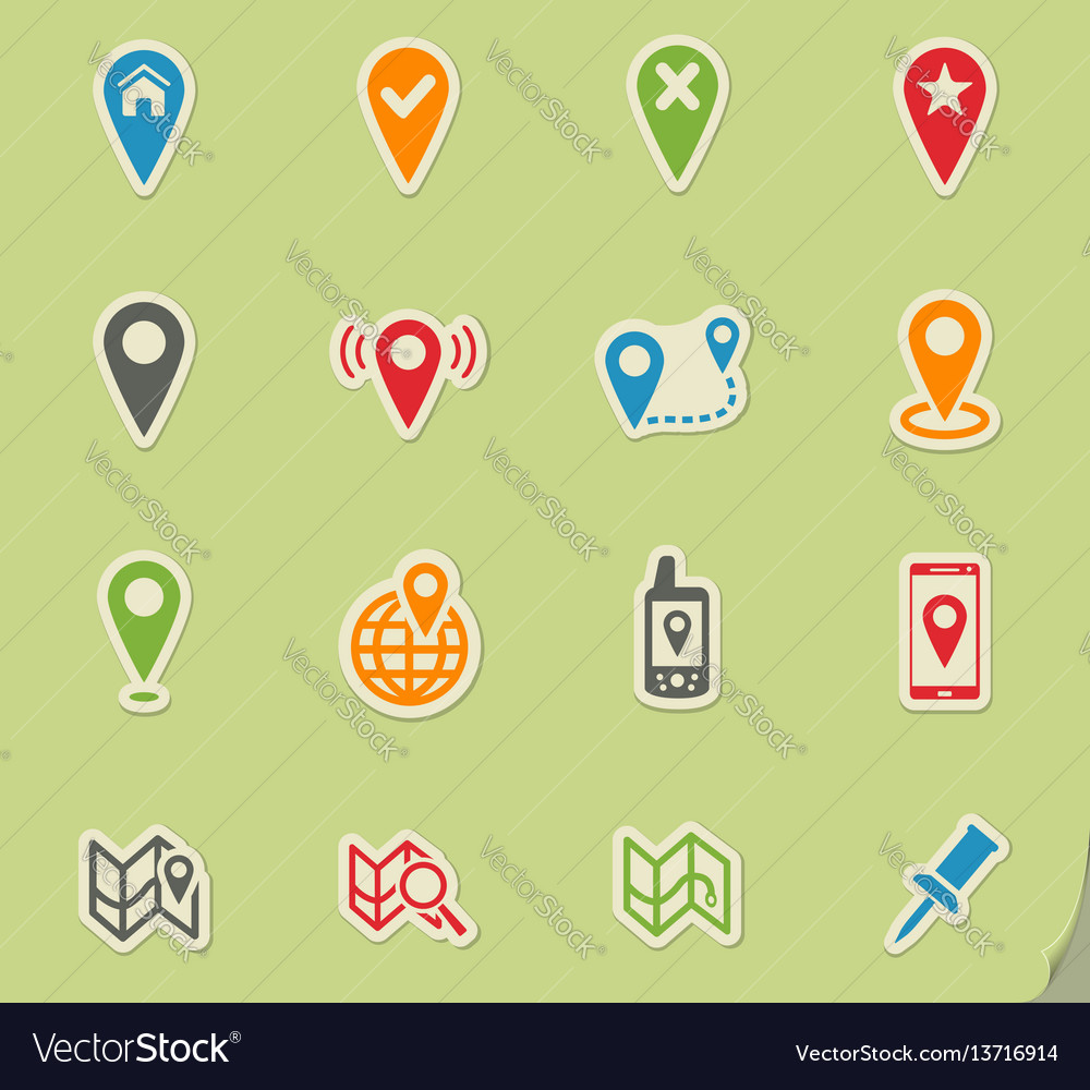 Pointer and maps Royalty Free Vector Image - VectorStock