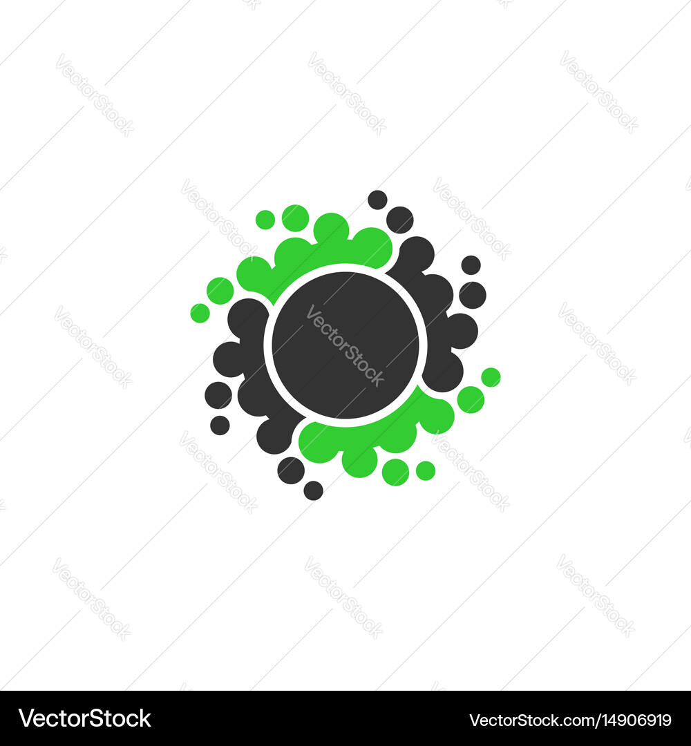 Abstract dot circle icon element Royalty Free Vector Image