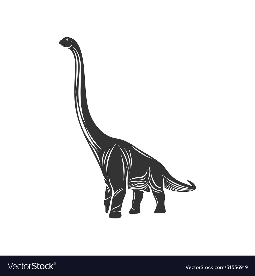 Brontosaurus logo design icon symbol template Vector Image