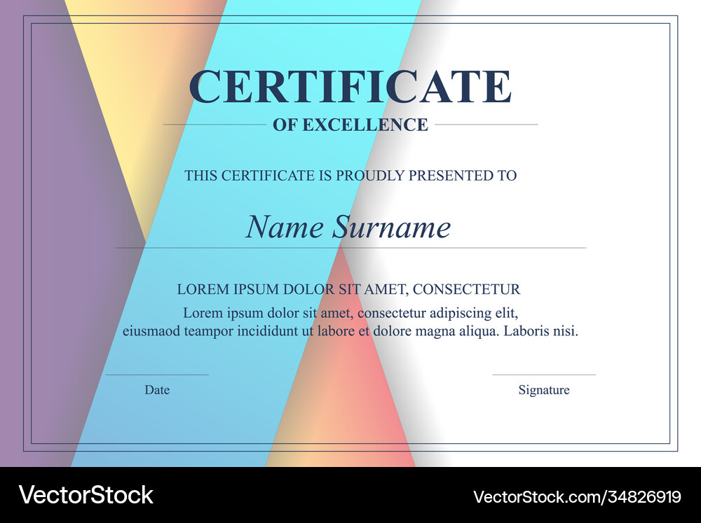 Creative certificate appreciation award Royalty Free Vector