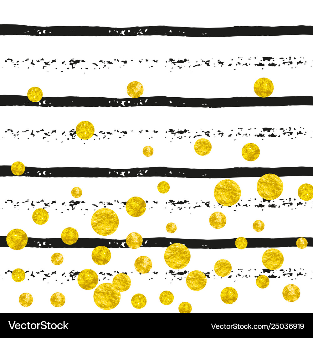 Gold glitter confetti with dots Royalty Free Vector Image