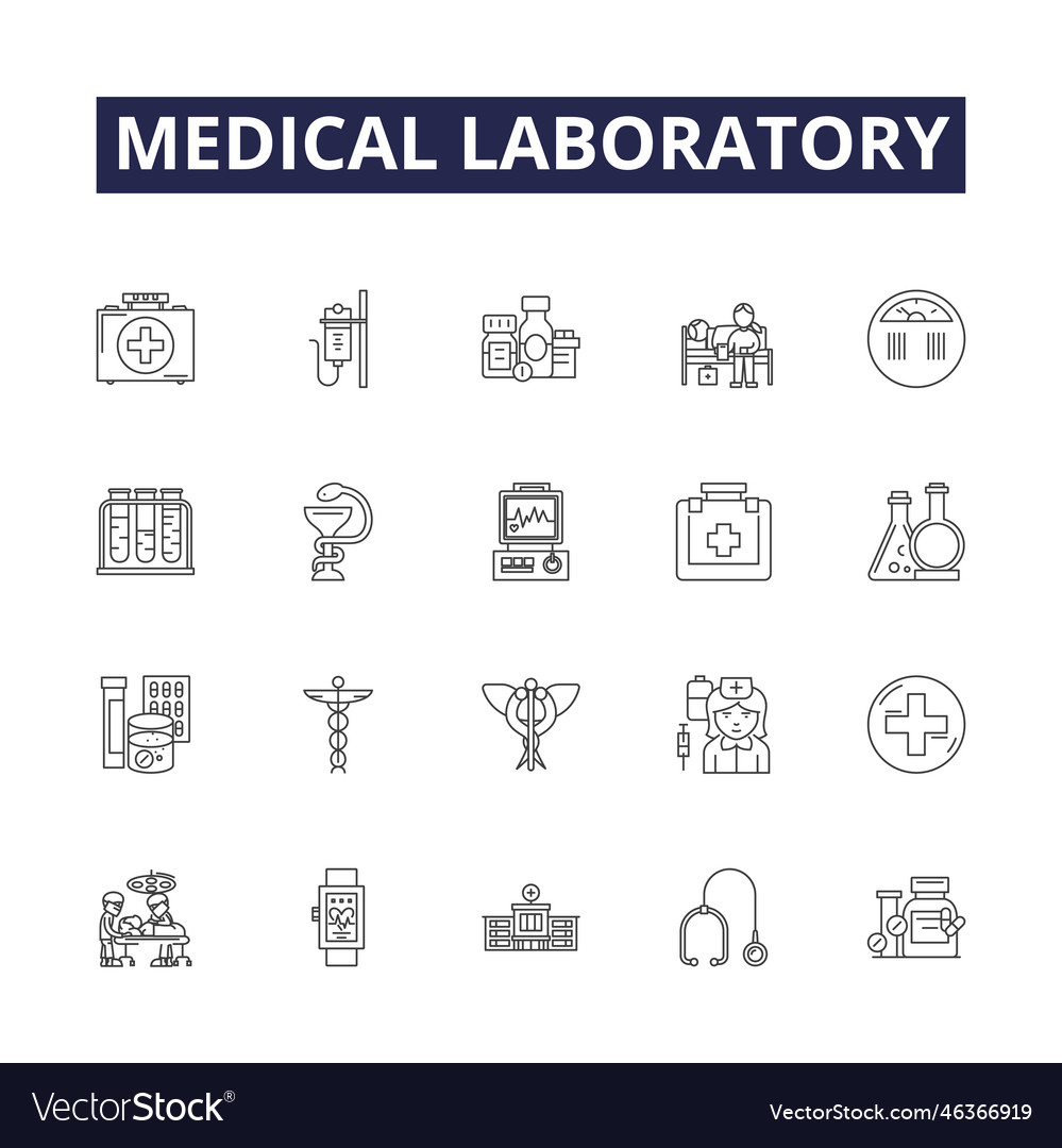 Medical laboratory line icons and signs Royalty Free Vector Medical laboratory line icons and signs Royalty Free Vector