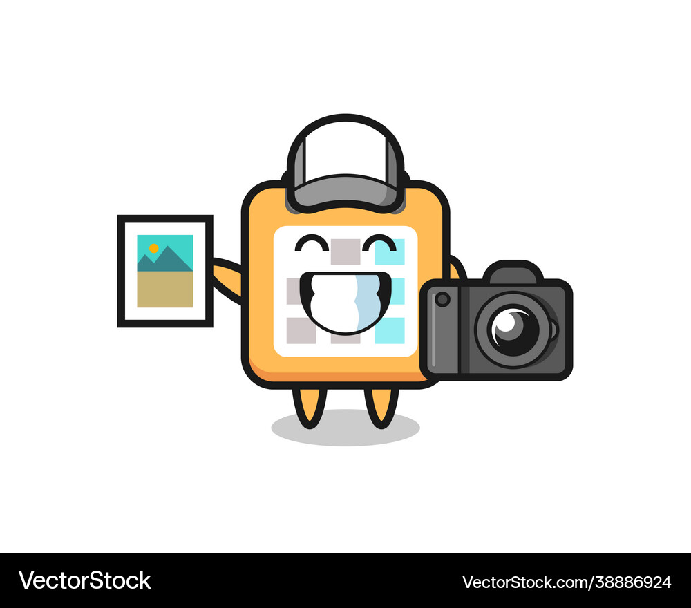 Character calendar as a photographer Royalty Free Vector