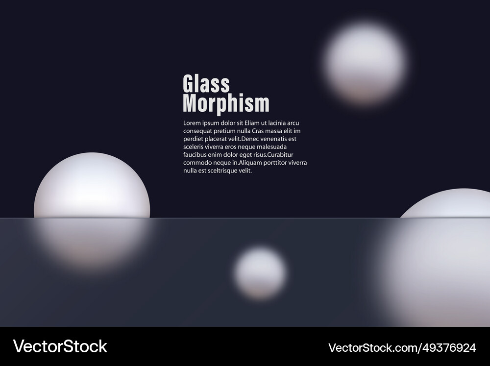 Futuristic glass morphism website landing page Vector Image