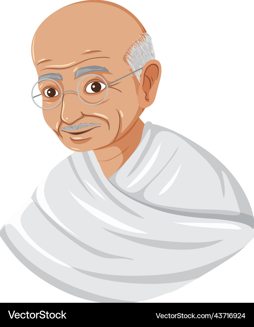 Mahatma gandhi portrait Royalty Free Vector Image