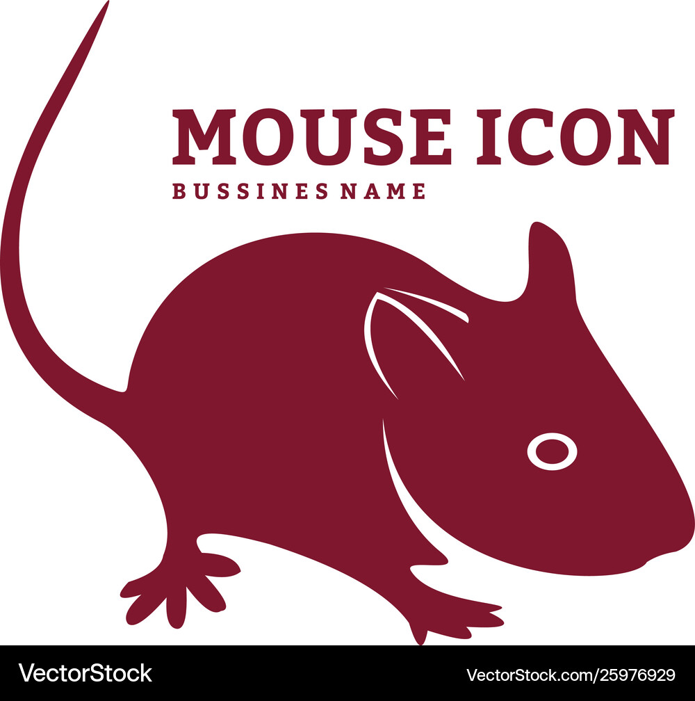 Mouse design silhouette Royalty Free Vector Image