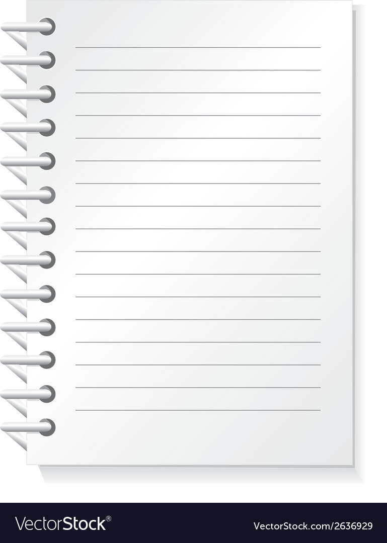 Notepad Royalty Free Vector Image - VectorStock