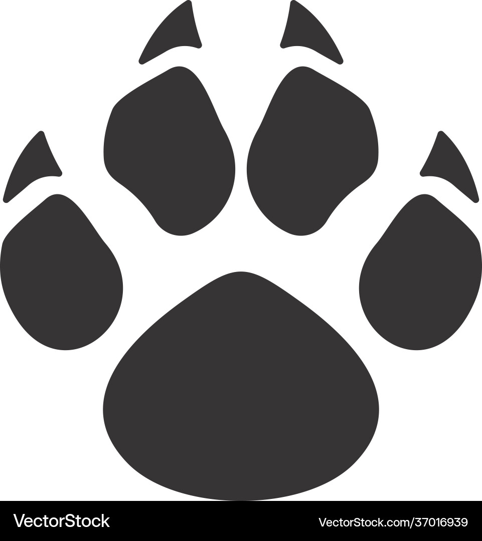 Bear paw Royalty Free Vector Image - VectorStock