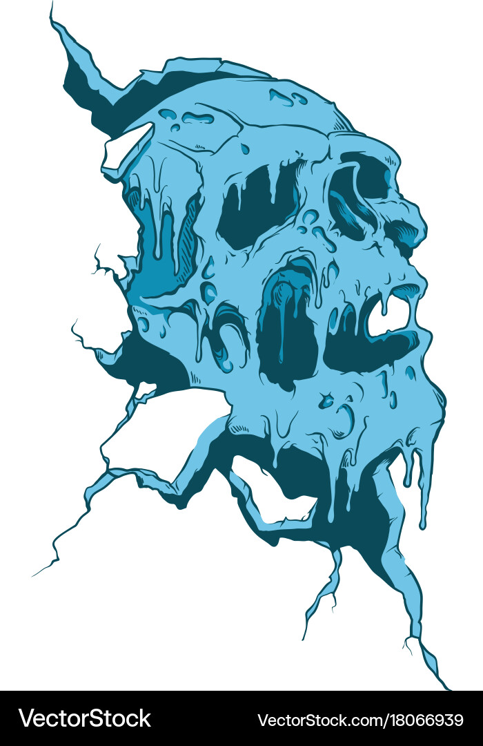 Frozen skull Royalty Free Vector Image - VectorStock