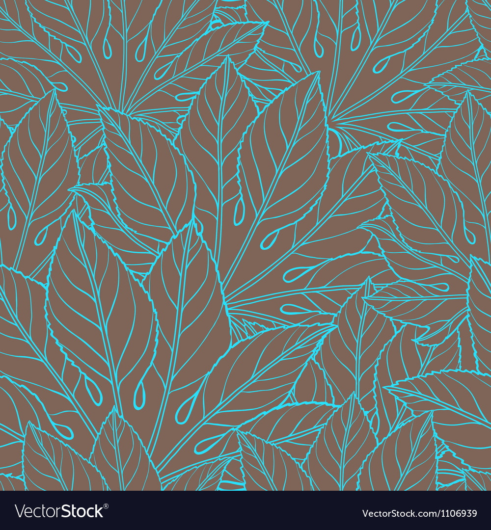 Leaves seamless pattern Royalty Free Vector Image