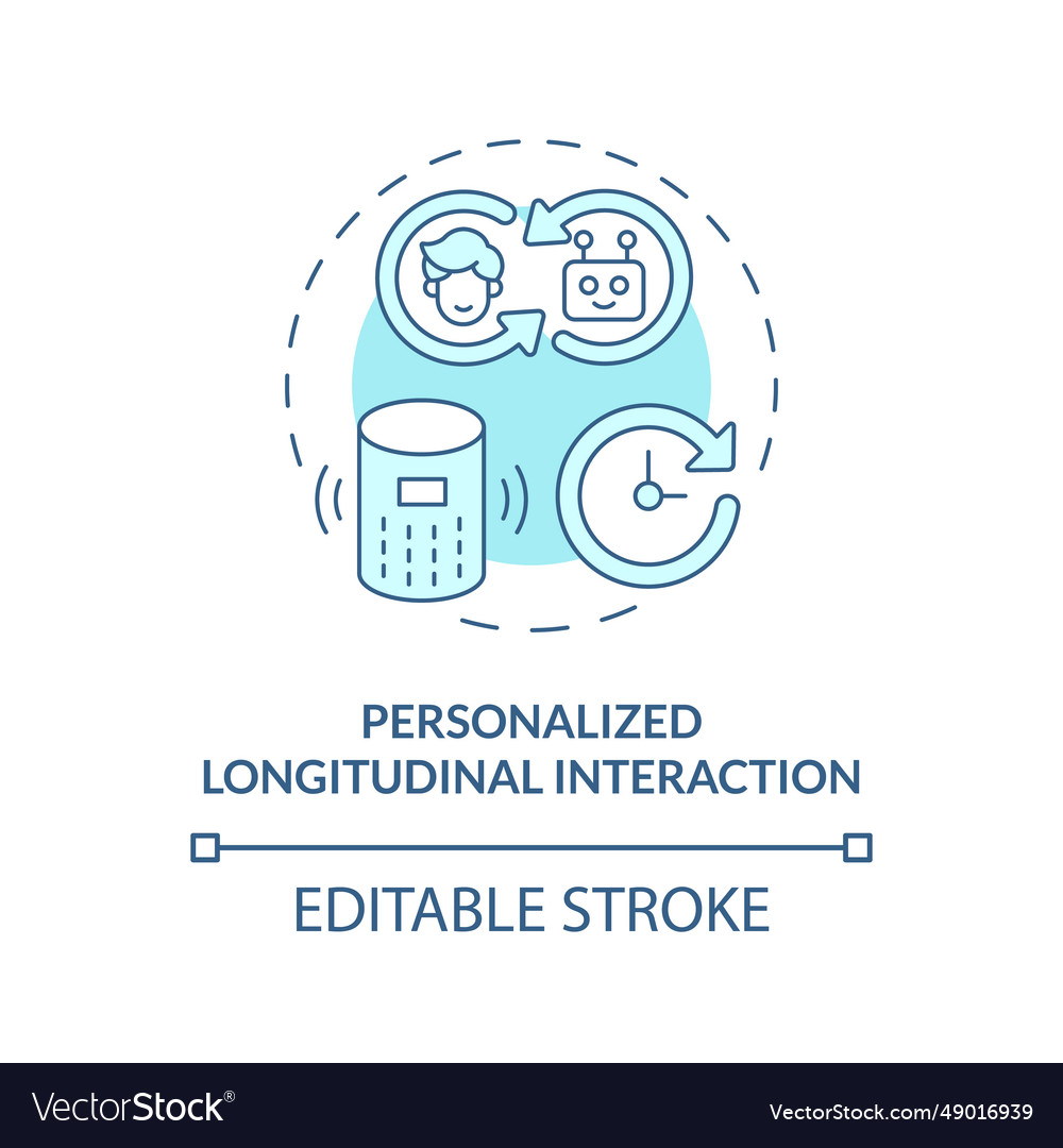 Thin line icon personalized longitudinal Vector Image Thin line icon personalized longitudinal Vector Image