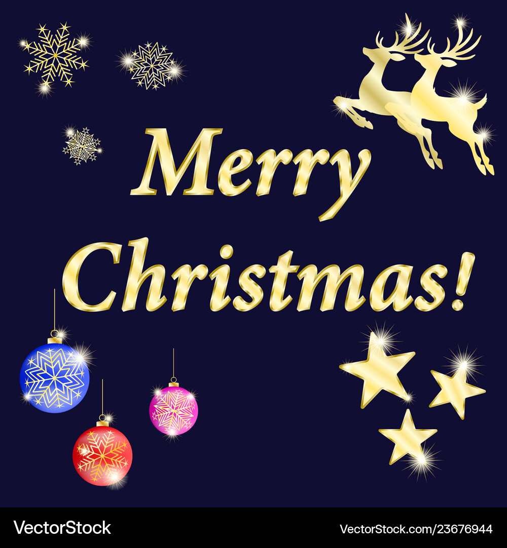 Christmas gold glitter elements Royalty Free Vector Image