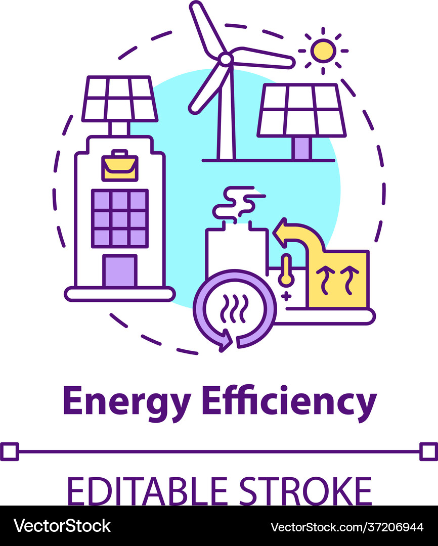 Energy efficiency concept icon Royalty Free Vector Image