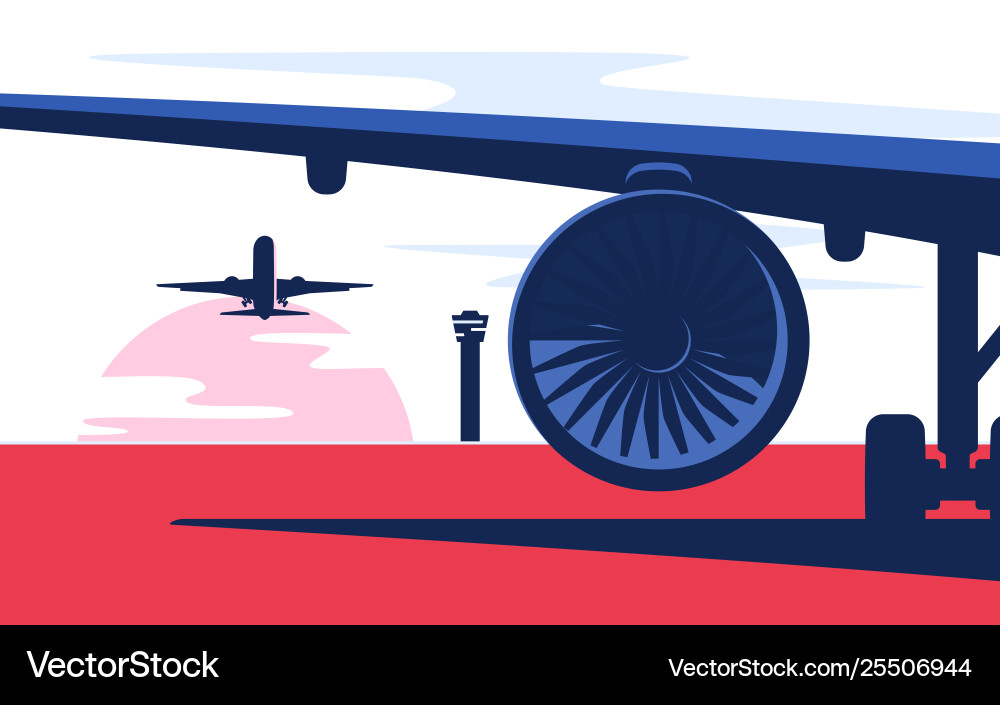 Flat style airliner Royalty Free Vector Image - VectorStock