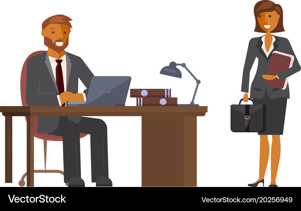 Manager man talking Royalty Free Vector Image - VectorStock