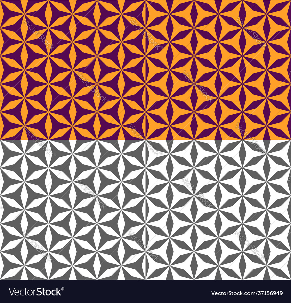Purple and orange seamless pattern with polygon Vector Image