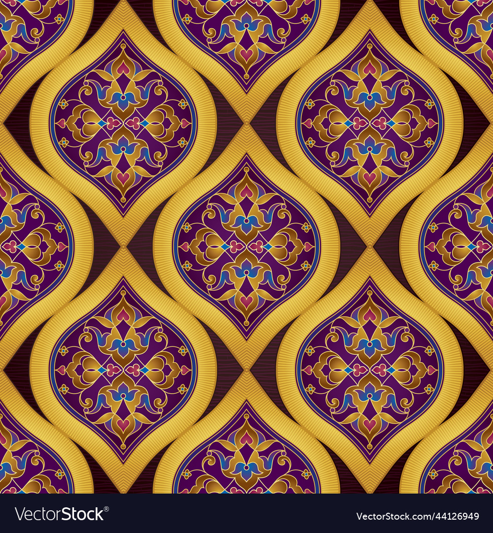 Seamless pattern in eastern style Royalty Free Vector Image