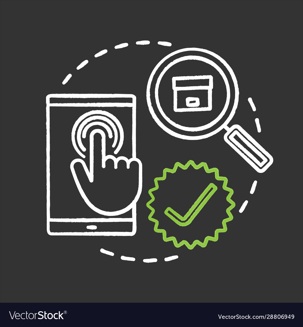 Select items chalk concept icon Royalty Free Vector Image