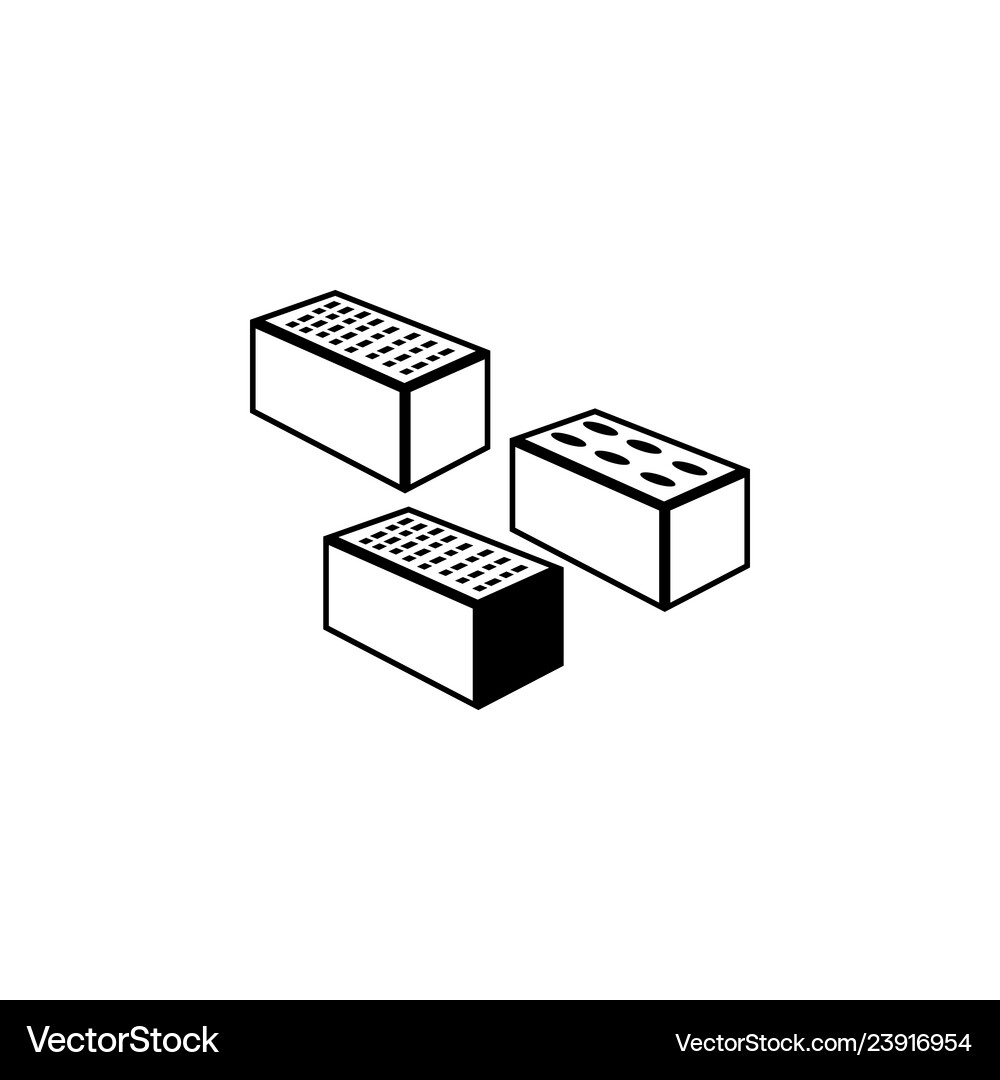Bricks icon elements of constraction icon premium Vector Image