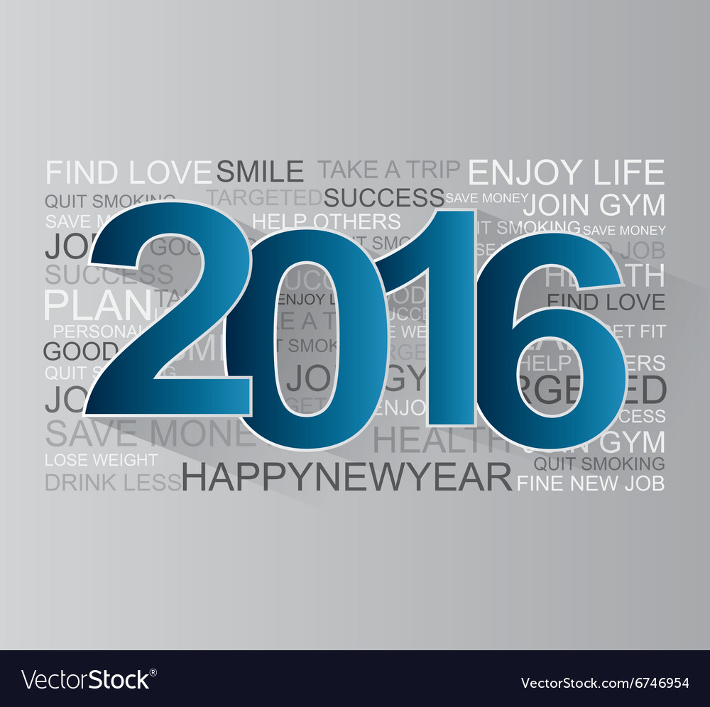 Happy new year 2016 Royalty Free Vector Image - VectorStock