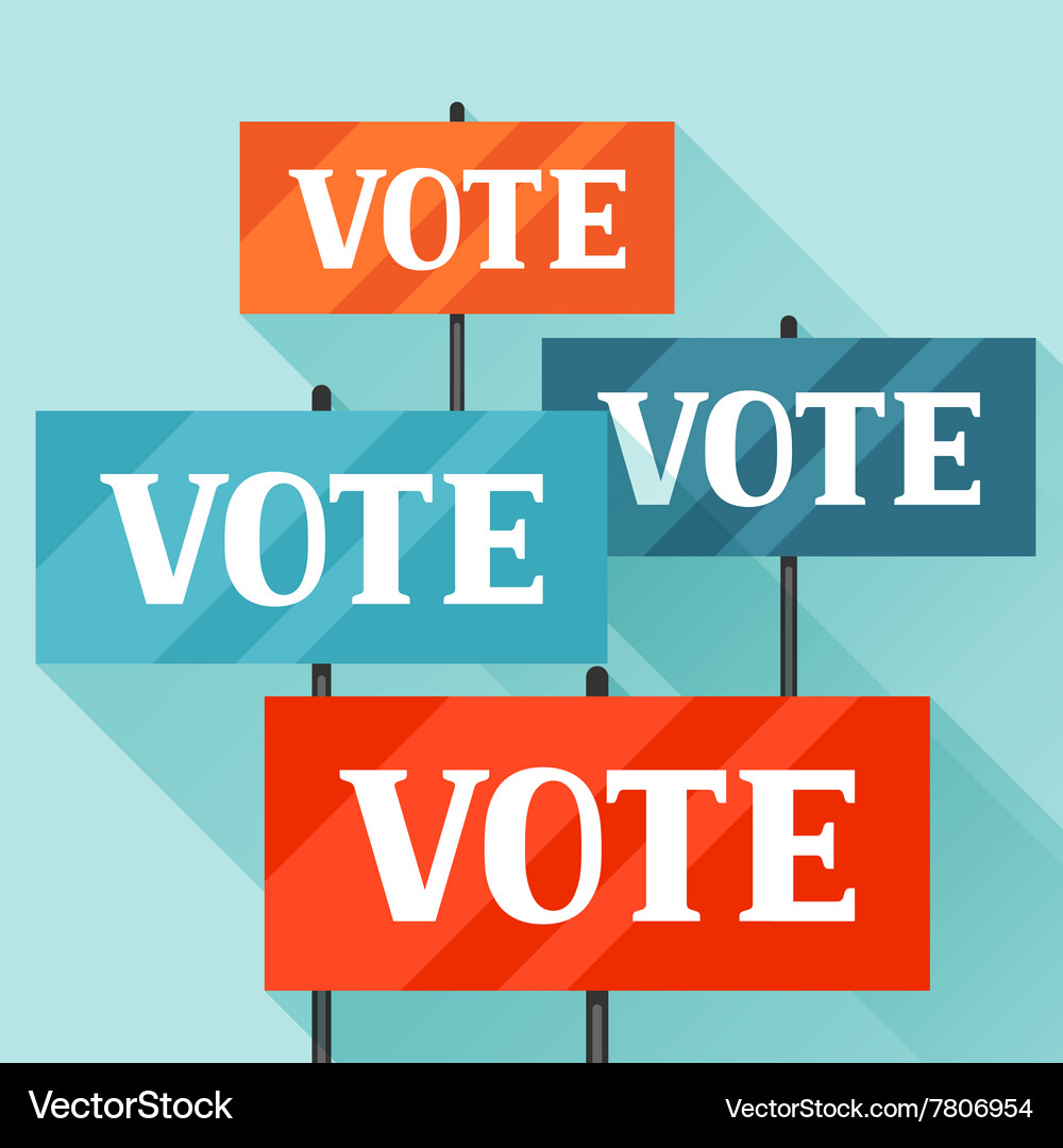 Political Demonstration with Signs Royalty Free Vector Image