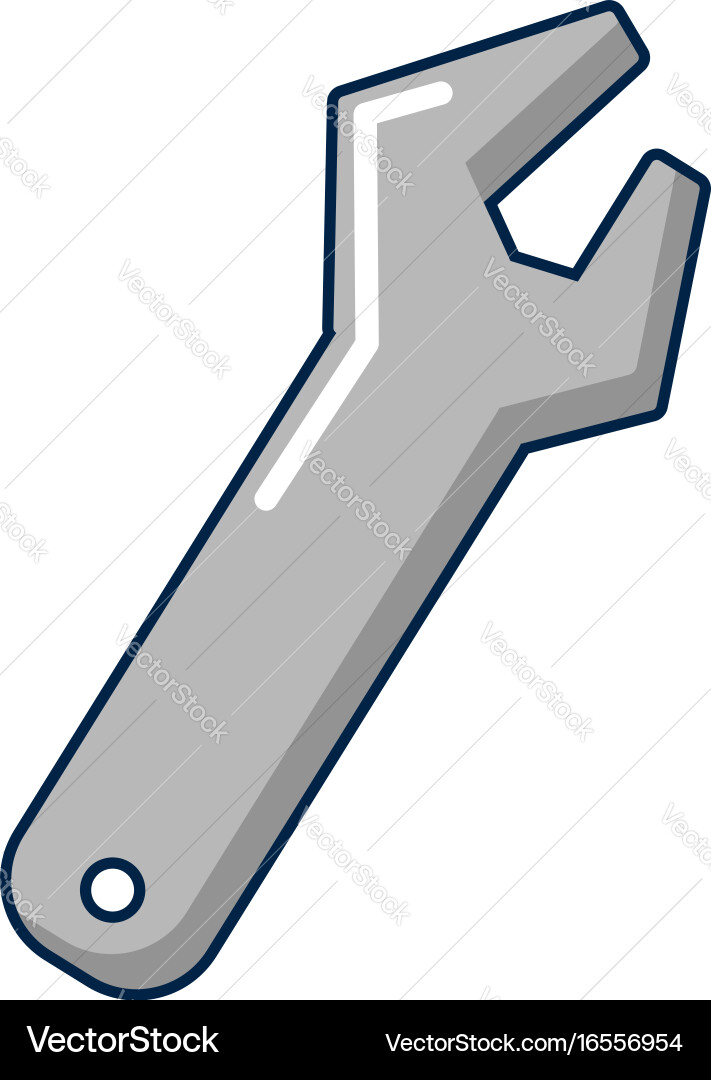 Wrench icon cartoon style Royalty Free Vector Image