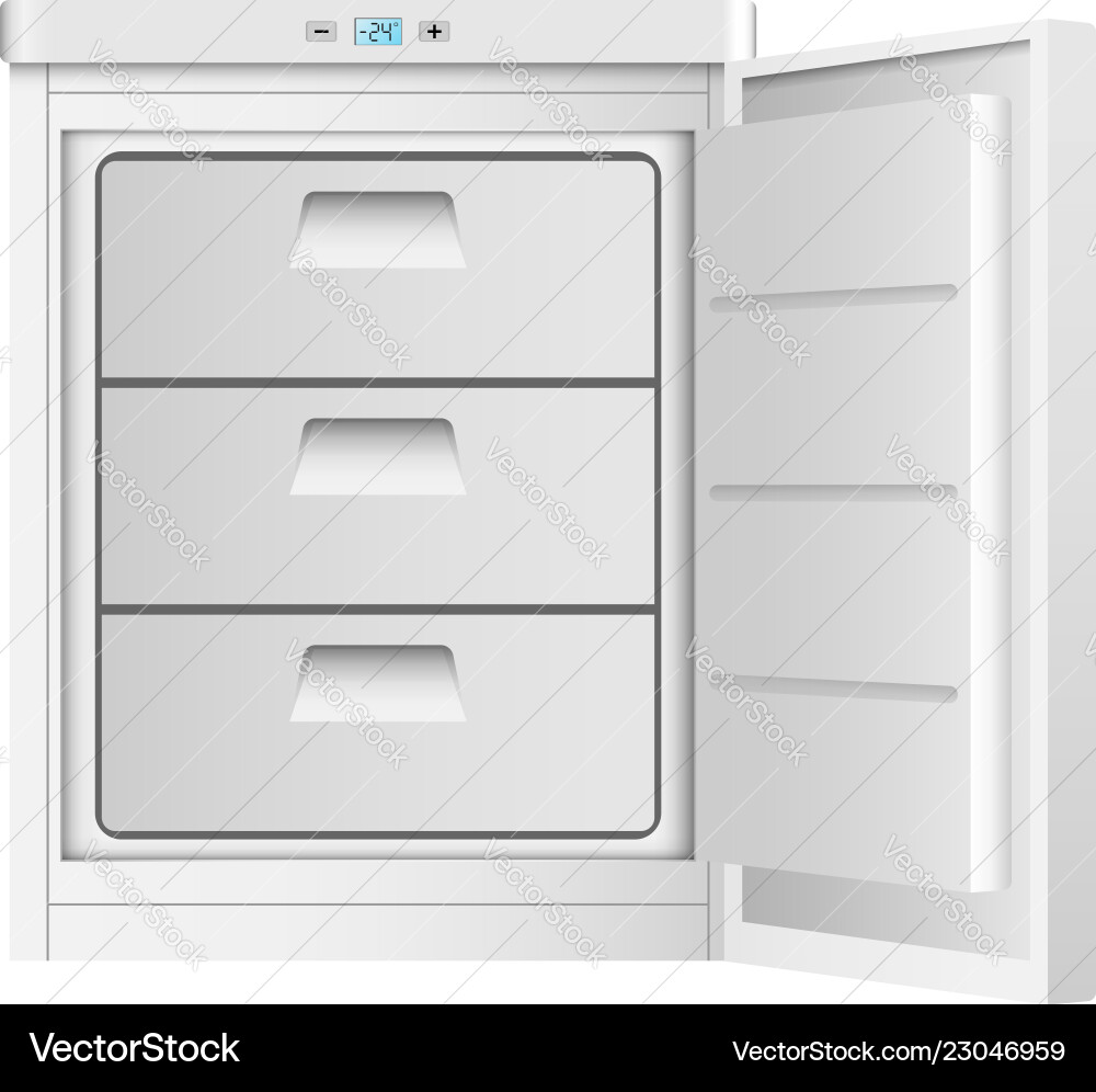Home freezer icon realistic style Royalty Free Vector Image