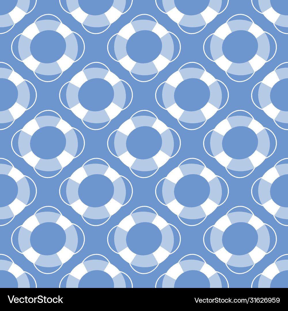 Life bouy nautical pattern design fun Royalty Free Vector
