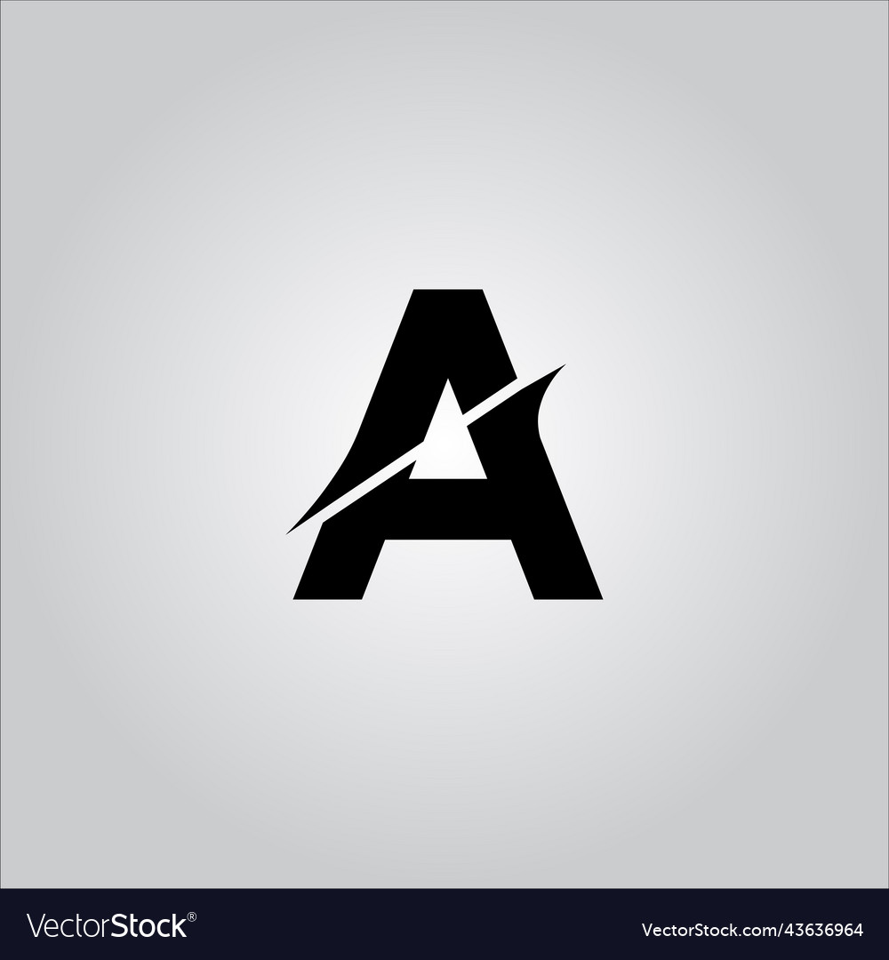 A letter logo with white background icon Vector Image