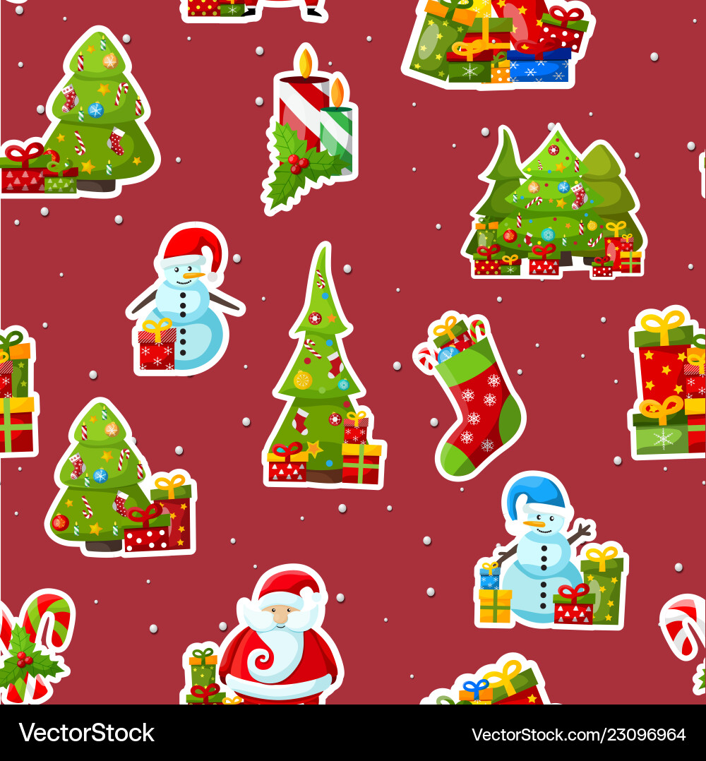 Christmas seamless pattern Royalty Free Vector Image