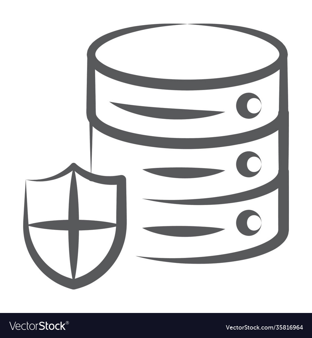 Database Protection Royalty Free Vector Image Vectorstock