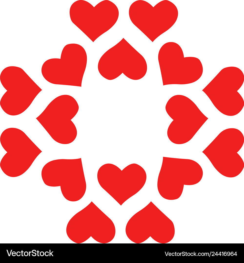 Heart pattern background look sweet and beautiful Vector Image