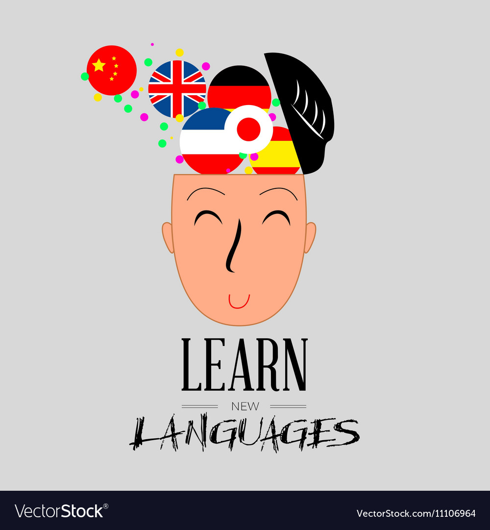 Learn language Royalty Free Vector Image - VectorStock