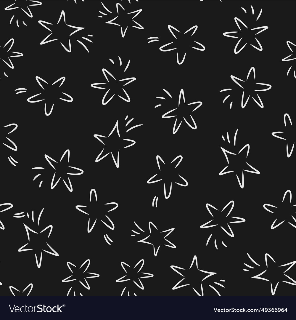 Seamless pattern with white hand drawn Royalty Free Vector