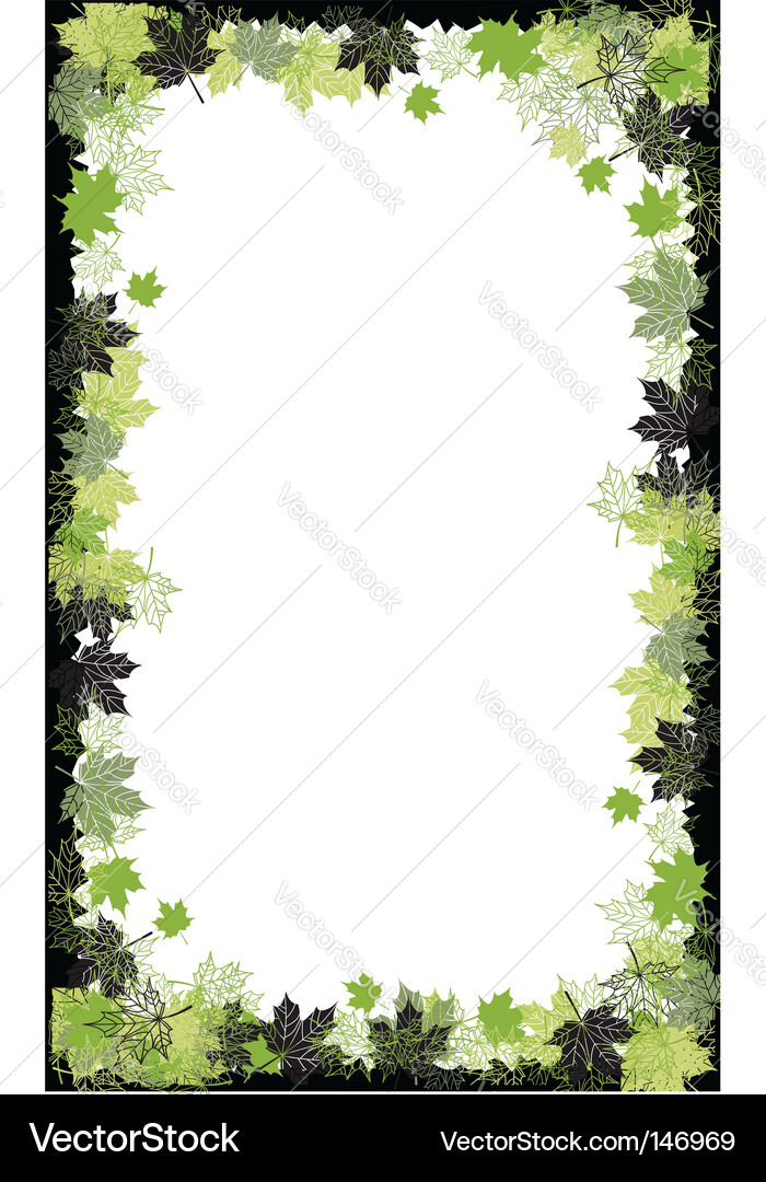 Autumn frame maple leaf Royalty Free Vector Image